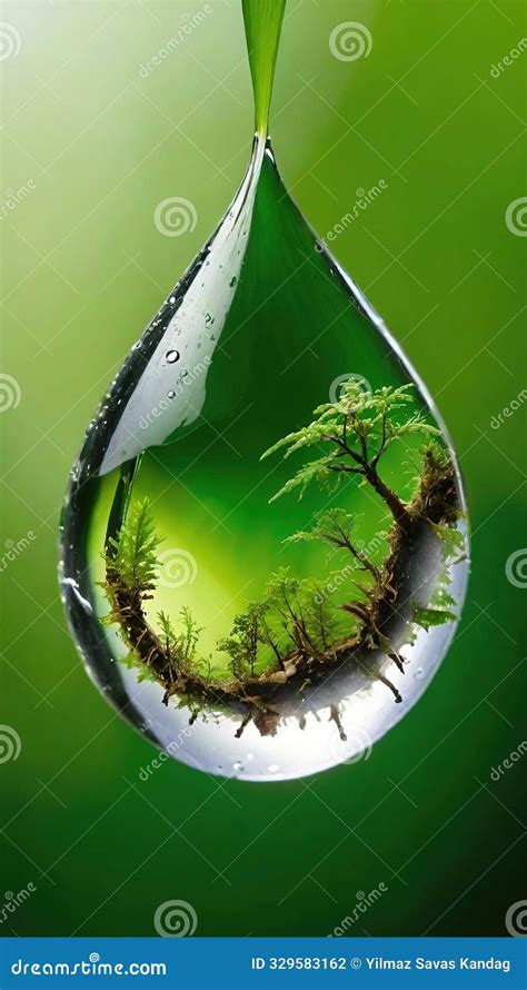 Tiny Ecosystem A Breathtaking Close Up Of A Miniature Ecosystem Stock Illustration