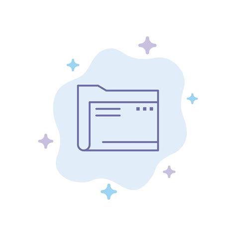 Folder Archive Computer Document Empty File Storage Blue Icon On Abstract Cloud Background