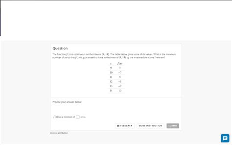 solved question the function f x is continuous on the