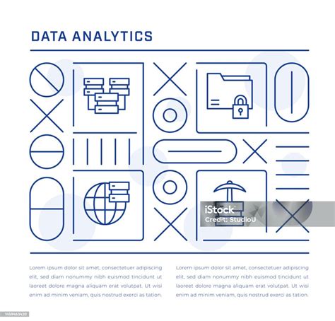 Data Analytics Web Banner Design With Data Center Data Security Big
