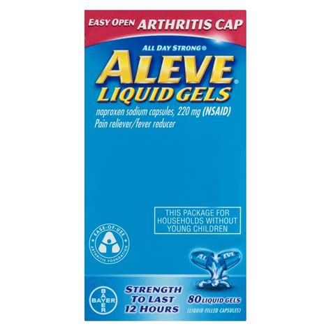 Aleve Arthritis Cap Pain Reliever Fever Reducer Liquid Gels Ct Shipt