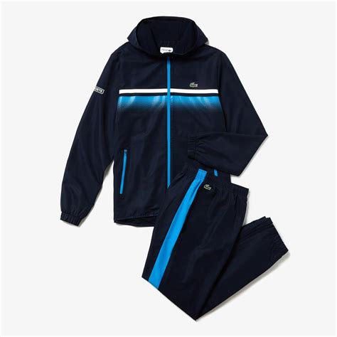 Lacoste Mens Colourblock Sweatsuit Bluewhitenavy Blue