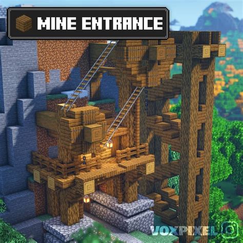 Minecraft Wooden Structure With Stairs And Ladders