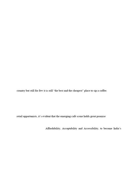 Cafe Coffee Day Brewing A Brand In A Differnet Way Pdf Coffeehouse