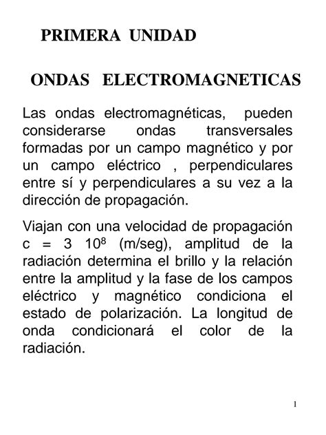 SOLUTION Ecuaciones De Maxwell Ondas Electromagneticas Studypool