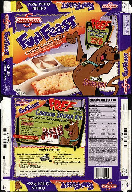 Swanson Fun Feast Chillin Cheese Pizza Scooby Doo Tv Dinner Box