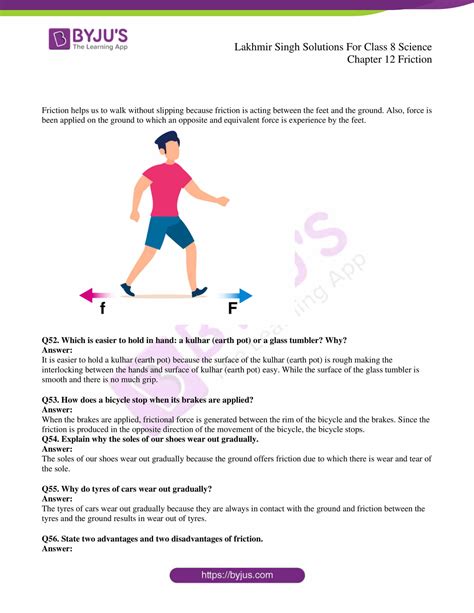 Lakhmir Singh Science Class 8 Solutions For Chapter 12 Friction Free Pdf