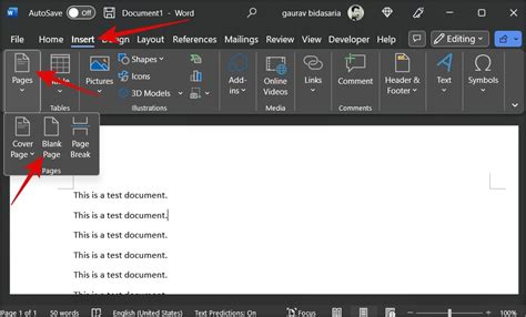 How To Easily Add Pages And Page Numbers In Microsoft Word