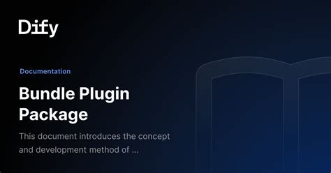 Bundle Plugin Package Dify Docs