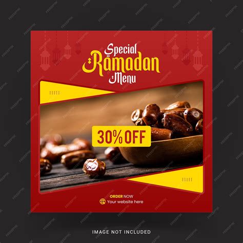 Premium Vector A Menu For Ramadan Menu With A Picture Of Dates On It