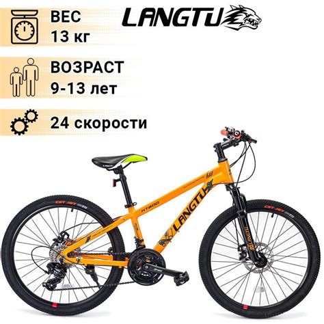 Детский велосипед LANGTU KT 800 оранжевый - купить по выгодной цене в ...