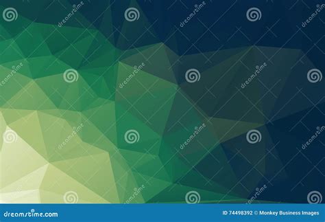 Green Abstract Low Poly Vector Background Stock Vector Illustration