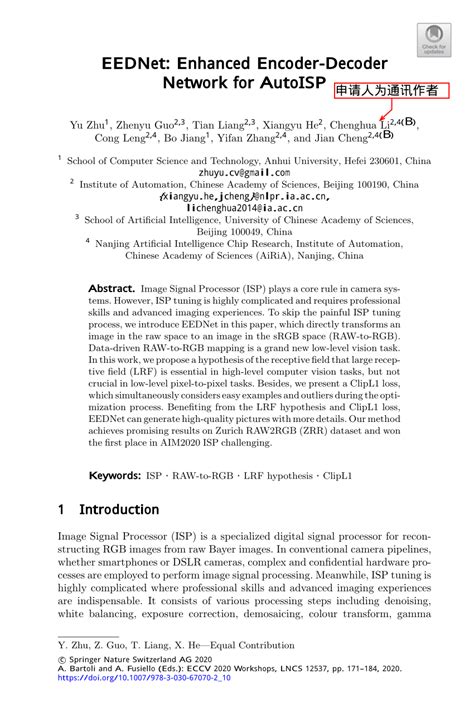 Pdf Eednet Enhanced Encoder Decoder Network For Autoisp