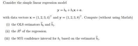 Solved Consider The Simple Linear Regression Model Y Bo Bx Chegg