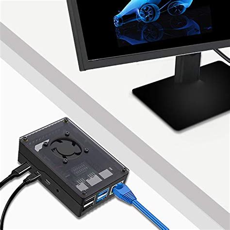 smraza for raspberry pi 4 case raspi 4b case with cooling fan 35mm