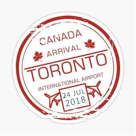 Canada Passport Stamp Sticker For Sale By Sejmen Redbubble