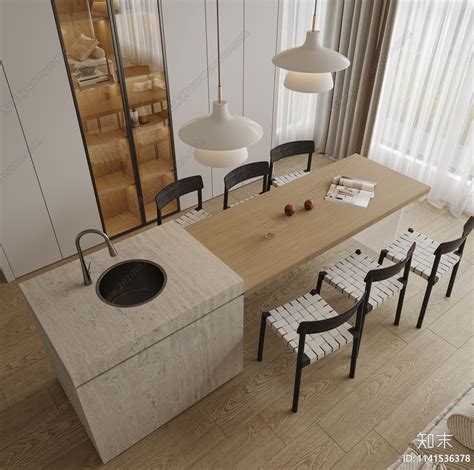 现代餐桌椅组合3d模型下载【id1141536378】知末3d模型网