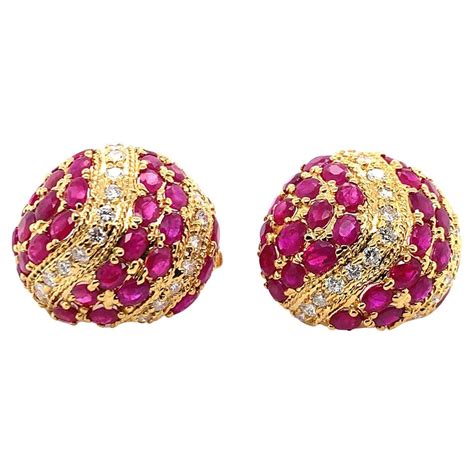 Large Coral Gold Earrings For Sale At 1stdibs