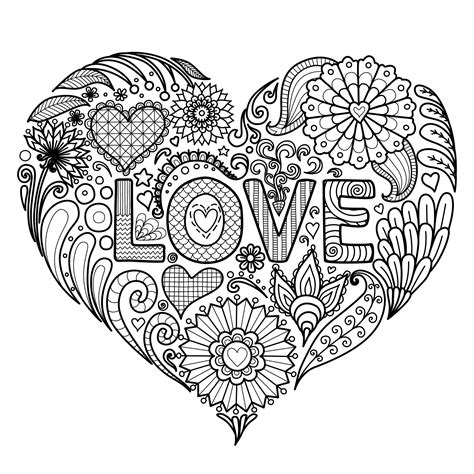 Joli coeur de Saint Valentin Coloriages de Saint Valentin à imprimer