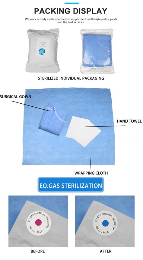 Nonwoven Surgical Gown En13795 Disposable Surgical Suit Standard