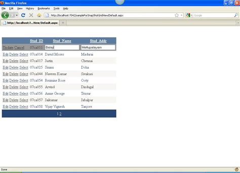 flex and tutorials by vijay vignesh b asp gridview samples