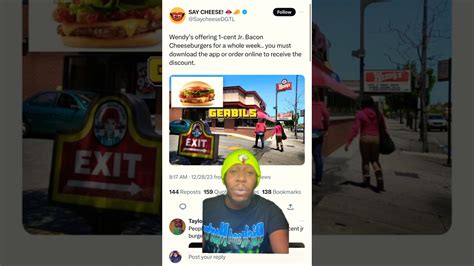 Jr Bacon Cheeseburgers 1 Cent