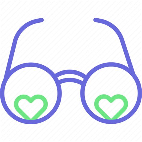 Heart With Glasses Eyeglasses Eyeshade Eyewear Icon Download On