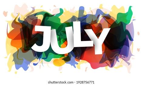 Word July Over 16000 Royalty Free Licensable Stock Illustrations