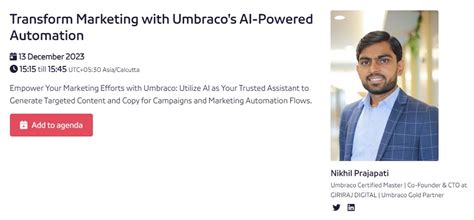 Nikhil Prajapati On Linkedin Aiinmarketing Umbracocommunityday