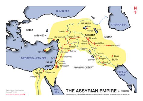 Map Of The Assyrian Empire Visual Unit