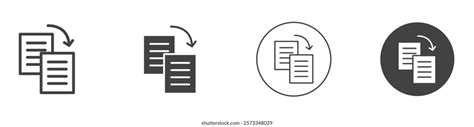 Duplicate Icon Thin Line Art Isolated Stock Vector Royalty Free 2573348029 Shutterstock