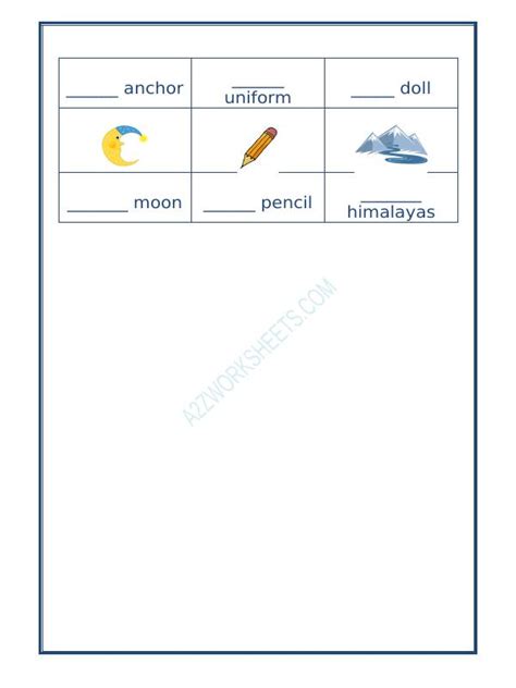 A2zworksheets Worksheet Of Class I Articles 03 Grammar English