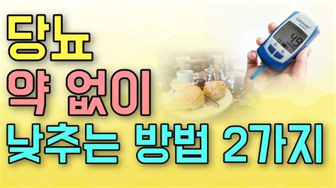 약 안 먹고 혈당 낮추는 놀라운 방법 Youtube
