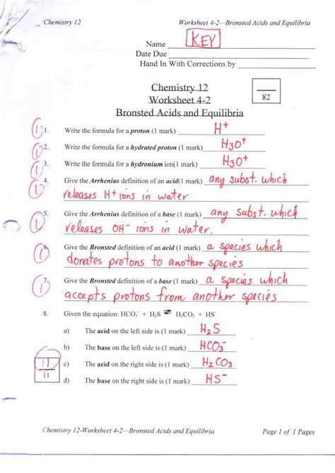 Identifying Acids And Bases Worksheets