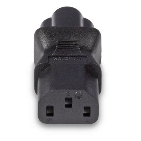 IEC C6 Cloverleaf Socket To IEC C13 3 Pin Plug Adapter From LINDY UK