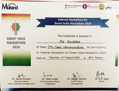 Vartika Saini On Linkedin I Am Proud To Have Participated As Part Of A Team In The Internal Smart