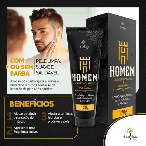 Creme Hidratante E Pós Barba Homem Classe Bem Estar Vitaminas E