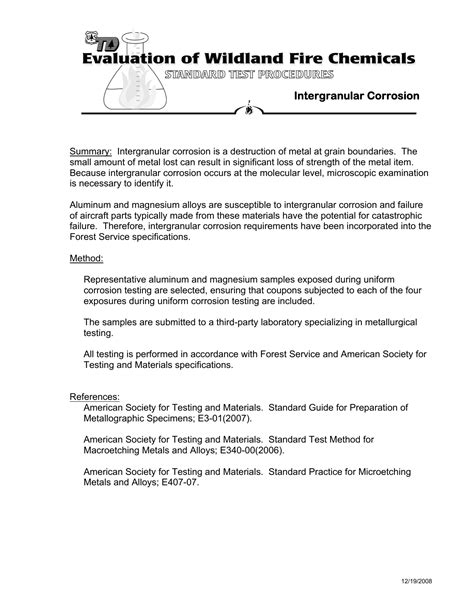 Intergranular Corrosion