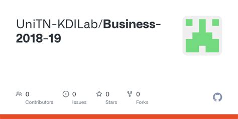 GitHub UniTN KDILab Business