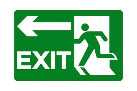 Premium Vector Emergency Exit Symbol Isolate On White
