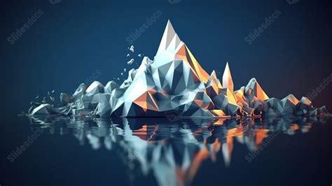 abstract triangular copper design in 3d powerpoint background for free