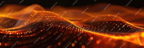 Abstract Glowing Wave Of Particles Background Premium Ai Generated Image