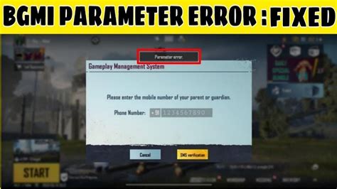 How To Fix Parameter Error In Bgmi Bgmi Parameter Error Problem