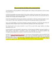 Post Lab Guideline For Chemical Kinetics Assignment Pdf Policy On Group Post Lab Report