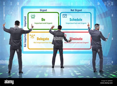 Eisenhower Matrix Helping To Prioritize The Important Tasks Stock Photo