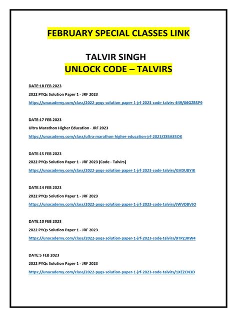 Special Classes Nov To Feb By Talvir Singh Pdf Scientific Method
