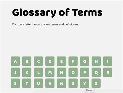 Storyline 360 Simple Glossary Template Downloads E Learning Heroes