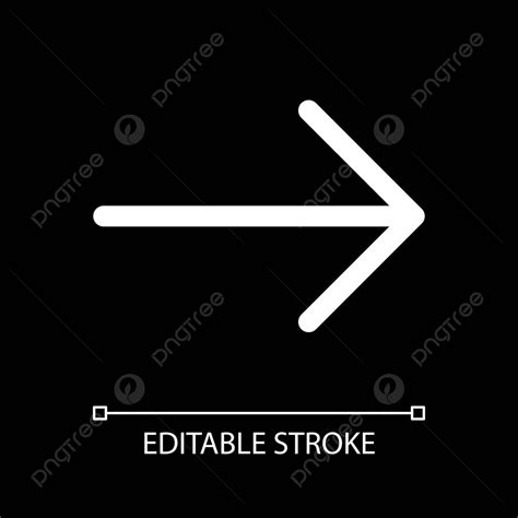 Linear White Ui Icon For Dark Theme Depicting Next File Vector