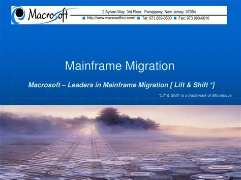 Ppt Mainframe Migration Powerpoint Presentation Free Download Id237584
