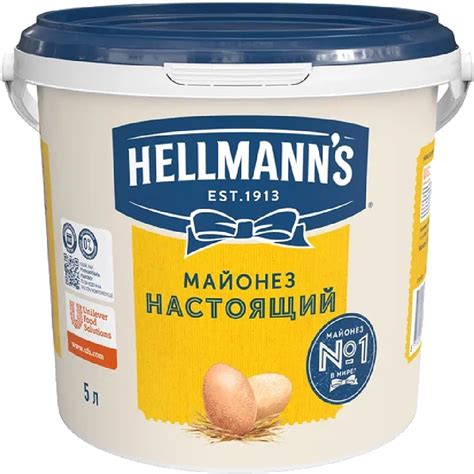Майонез "HELLMANN'S" настоящий 78% 5 кг - ТД «Милкино»
